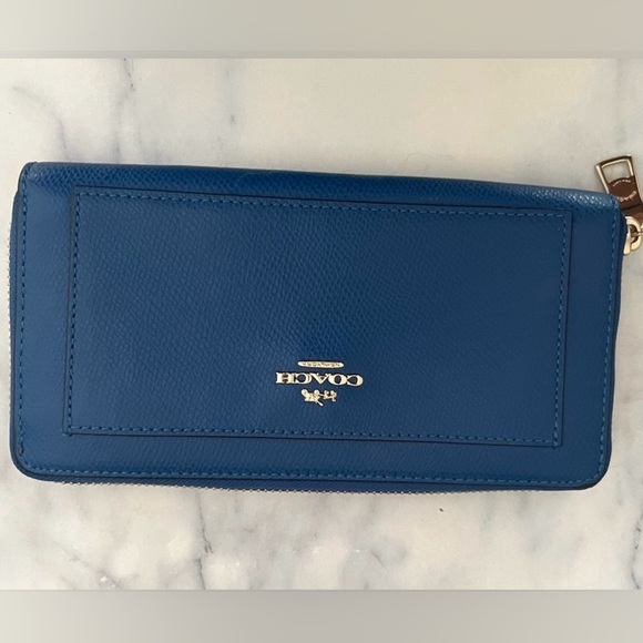 Coach | Bags | Coach New Wallet In Blue Color | Poshmark